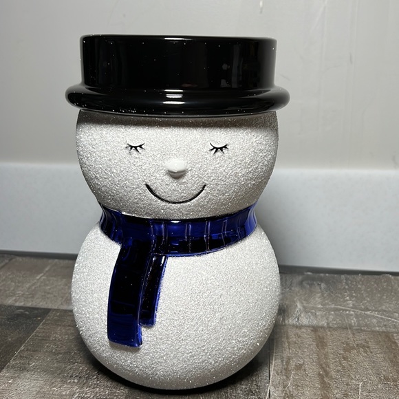 Holiday | Vintage Ceramic Snowman Pillar Candle Holder New In Box ...